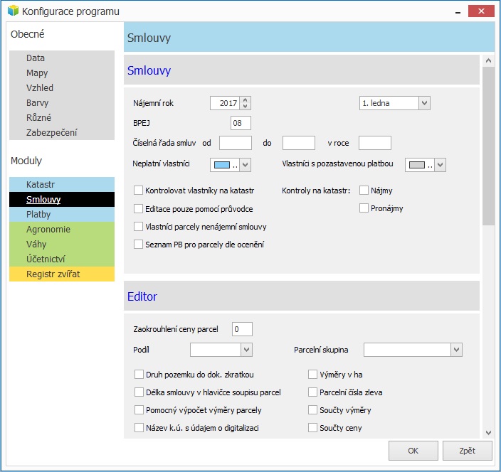 Nastavení programu | GC Úpravy